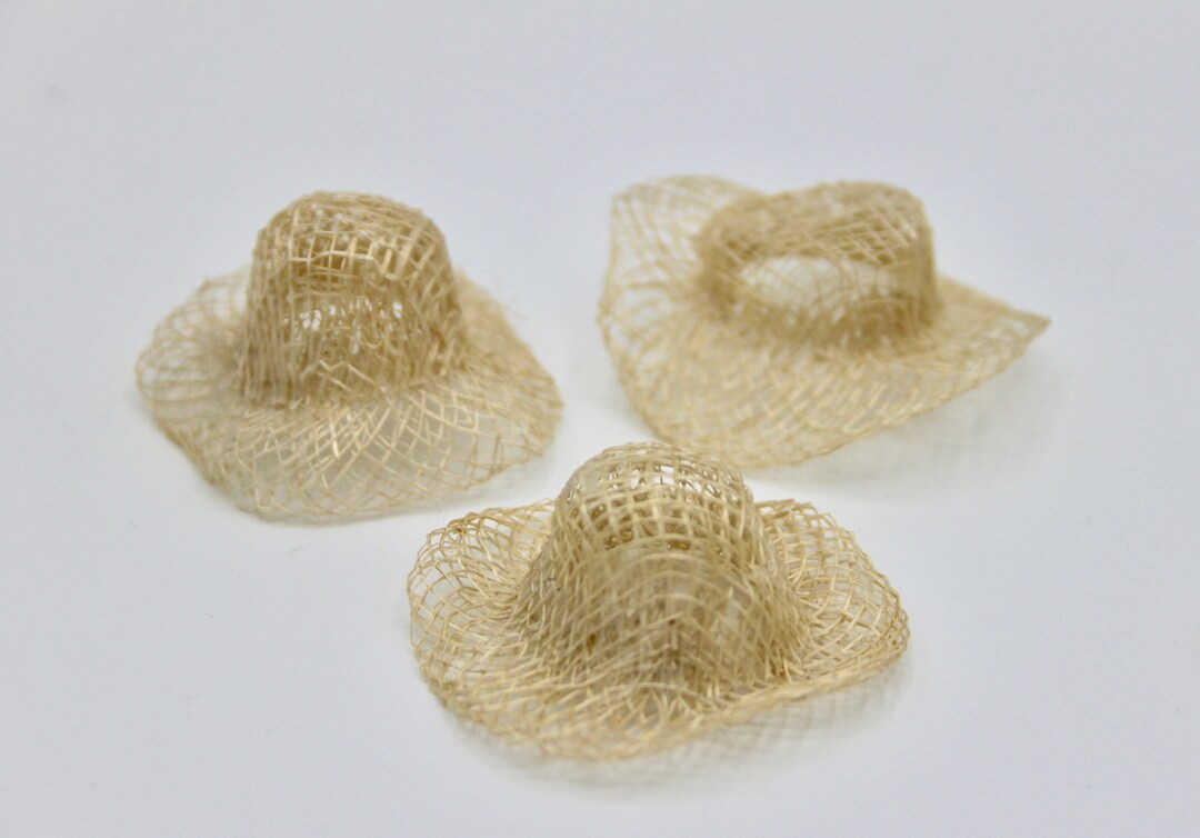 Straw Hat Straw Hat Cream Beige Natural for Earrings or Dolls Hat About ...