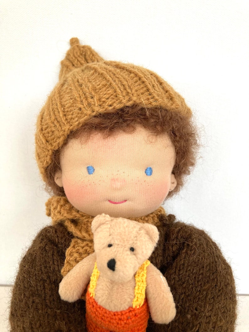 LUCA Doll 38 Cm 15, Handmade Waldorf Doll Boy, Gender-neutral Rag Doll ...
