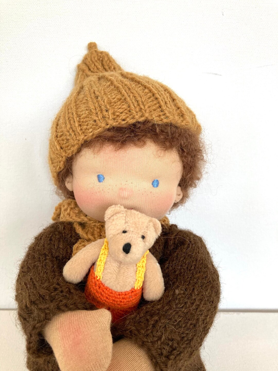 LUCA Doll 38 Cm 15, Handmade Waldorf Doll Boy, Gender-neutral Rag Doll ...