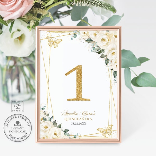 Number Table Quinceañera - Etsy