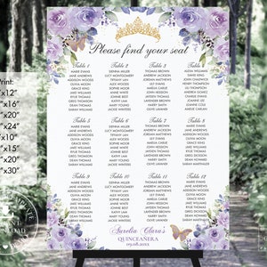 Table Seating Chart - Etsy