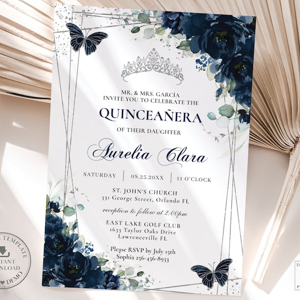 Navy Blue Butterfly - Etsy