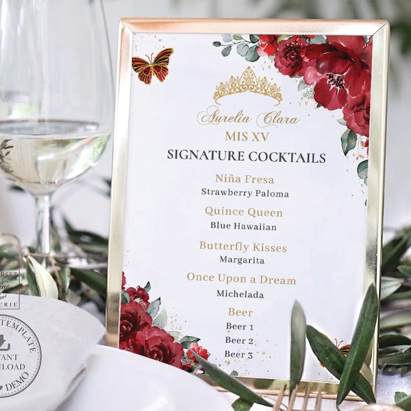 Bar Menu Template - Etsy