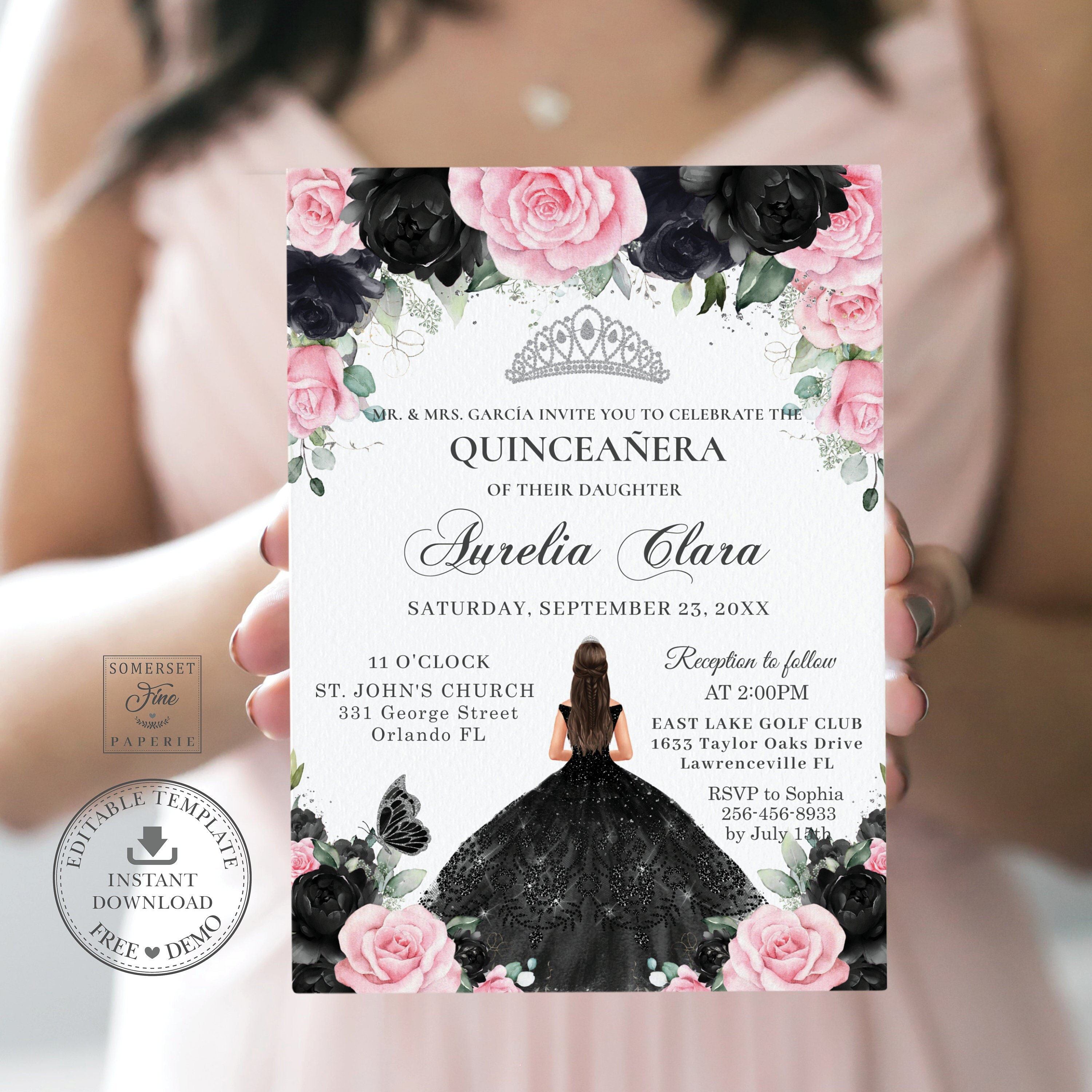 Quince Invitations Fonts Quinceanera Party Invitations | Minted