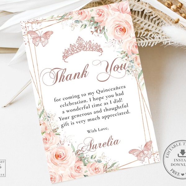 Quince Thank You Template - Etsy