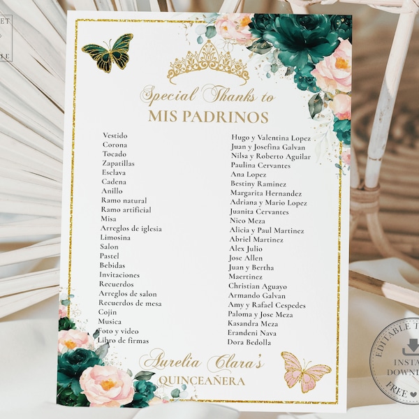 Padrinos List - Etsy