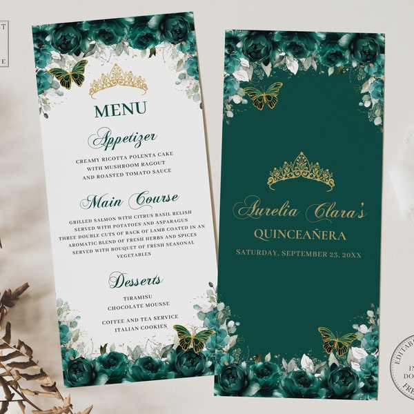 Sweet 16 Menu Invitations - Etsy