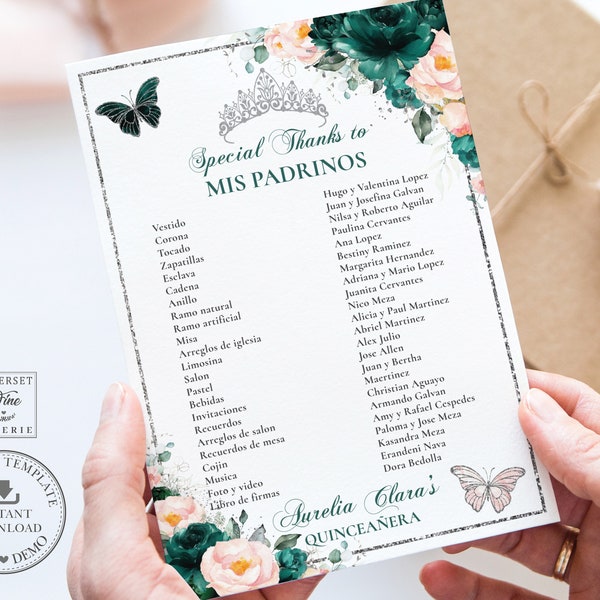 Padrinos List - Etsy