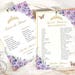 Purple Lilac Floral Silver Butterflies Quinceañera Program Printable ...