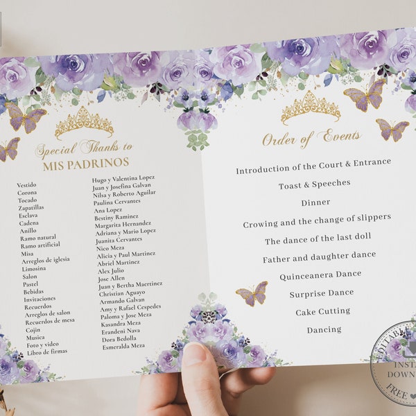 Quinceanera Program - Etsy