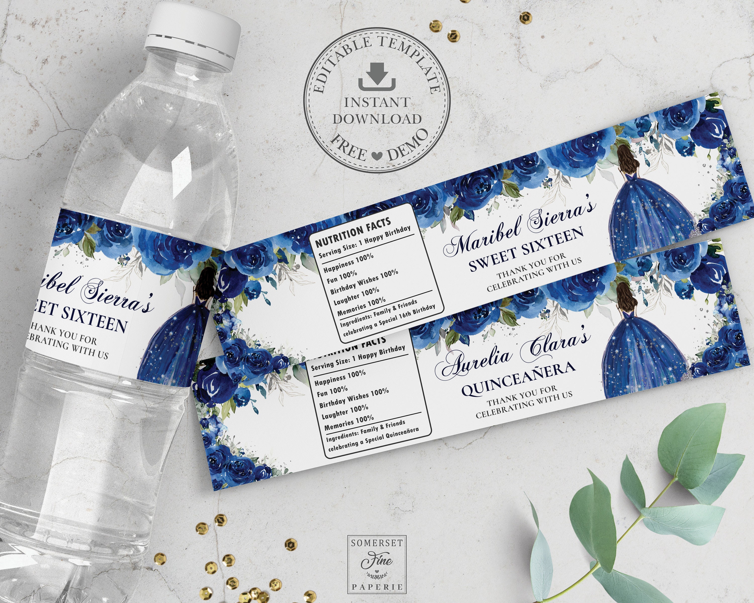 Quinceanera Bottle Invitations