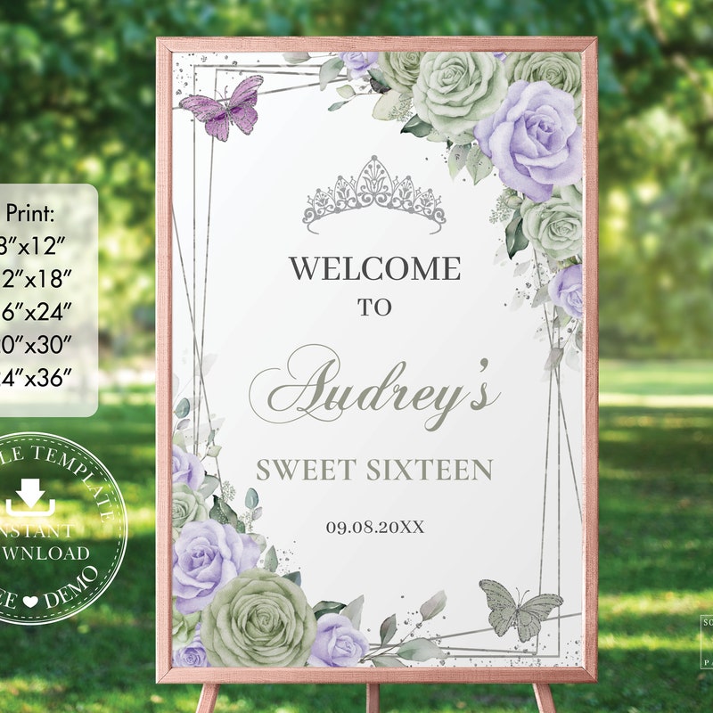 Sweet 16 Welcome Sign - Etsy