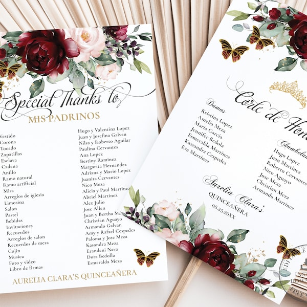 Quinceanera Sponsor List - Etsy Canada