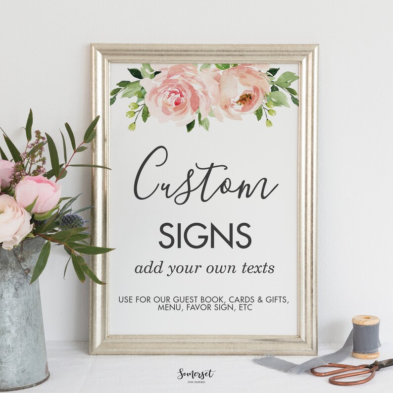 Table Signs Printable INSTANT DOWNLOAD, Wedding Signs, Candy Bar, Gifts ...