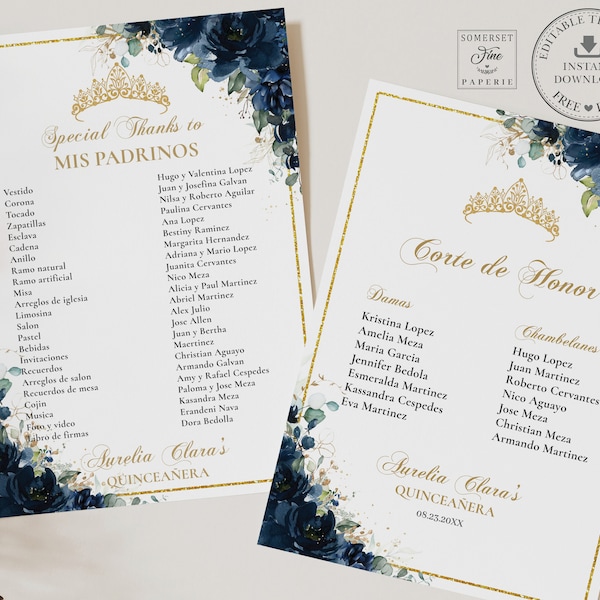 Padrinos List Card - Etsy