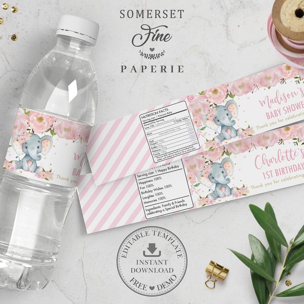 Elephant Labels - Etsy