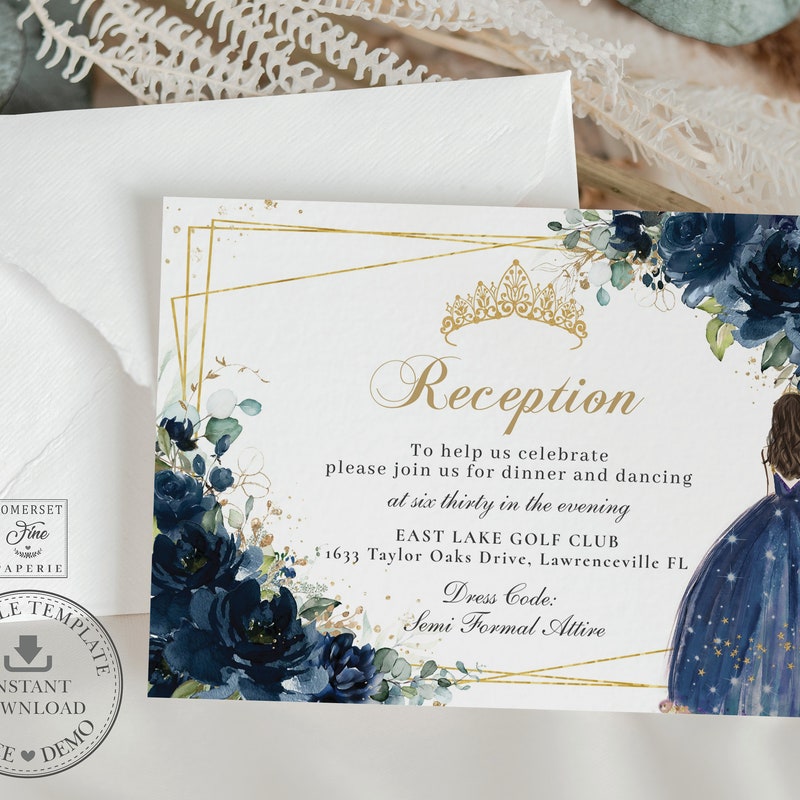 Reception Card - Etsy
