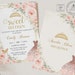 Blush Pink Floral Gold Sweet 16 Invitation EDITABLE TEMPLATE, Rose Gold ...