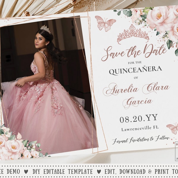 Quinceanera Save the Date - Etsy
