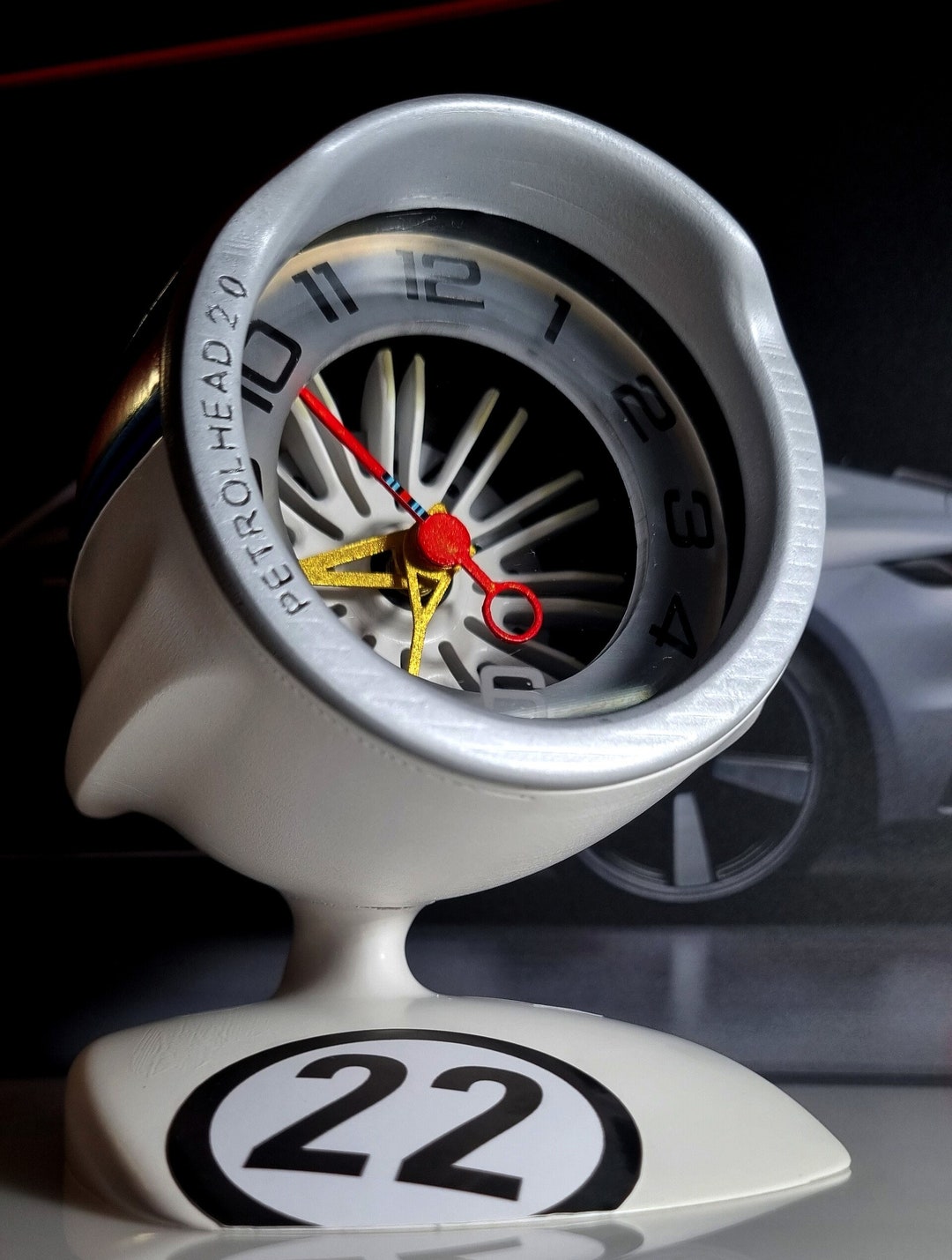3D Printed Desk Clock Petrolhead 2.0 Racing Grand Turismo Martini Sport ...