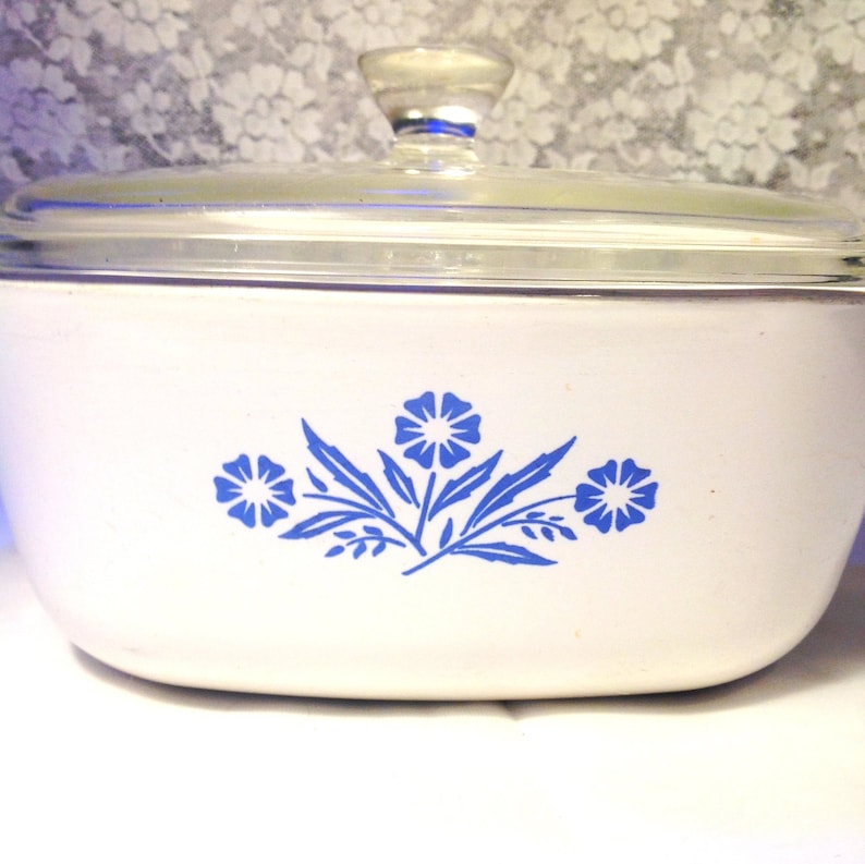 Vintage Corning Ware Corn Flower Pattern, 1 1/ 2 Qt. Casserole Dish ...
