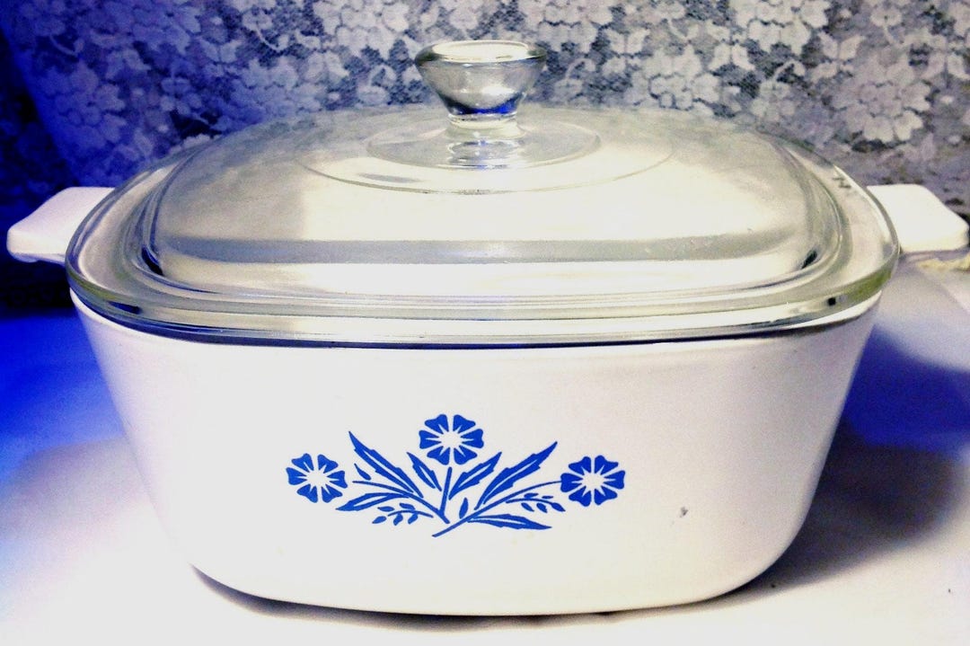 Vintage Corning Ware Corn Flower Pattern, 1 1/ 2 Qt. Casserole Dish ...