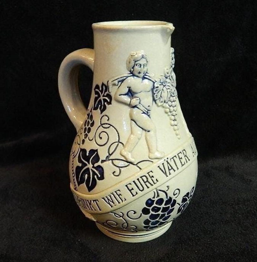 Vintage German Wick Werke Stoneware Pitcher - Etsy