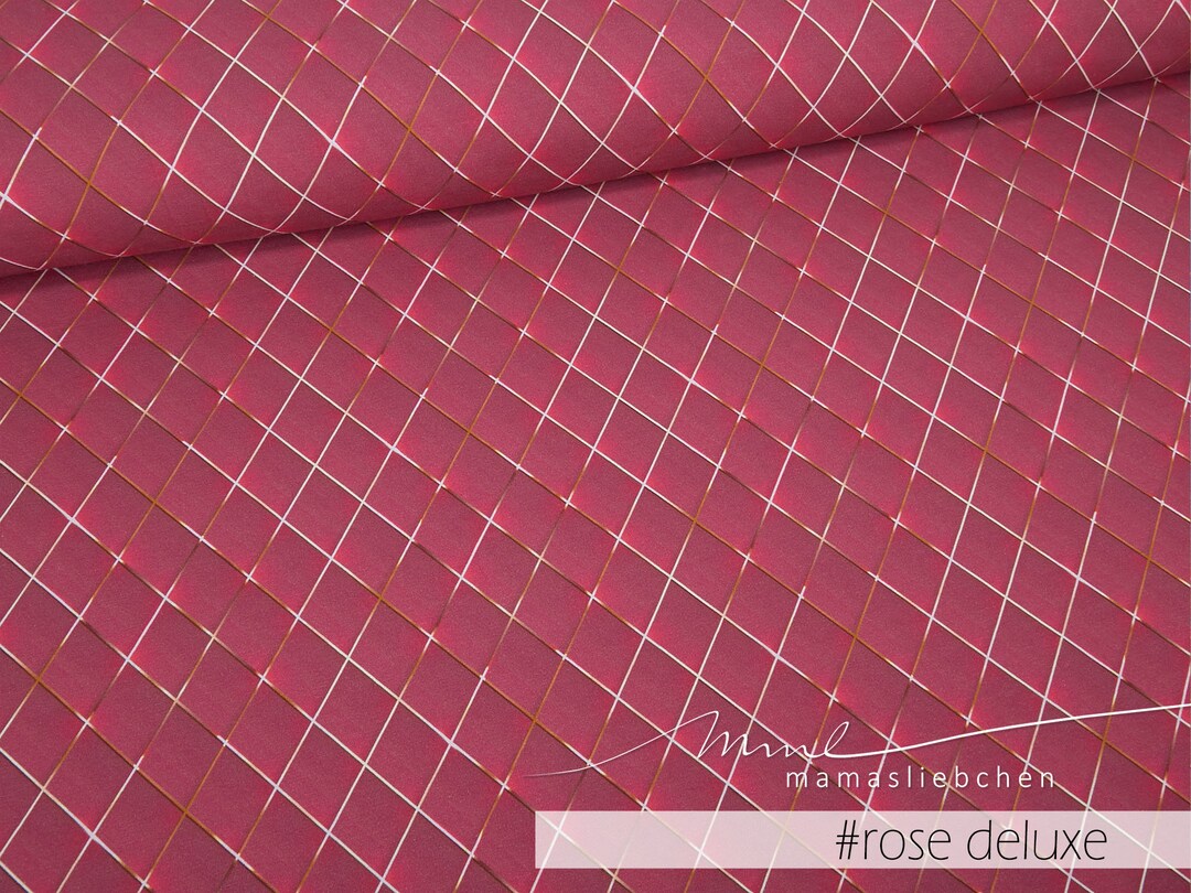Jersey Fabric With Diamonds Pink Old Pink shapesquare - Etsy