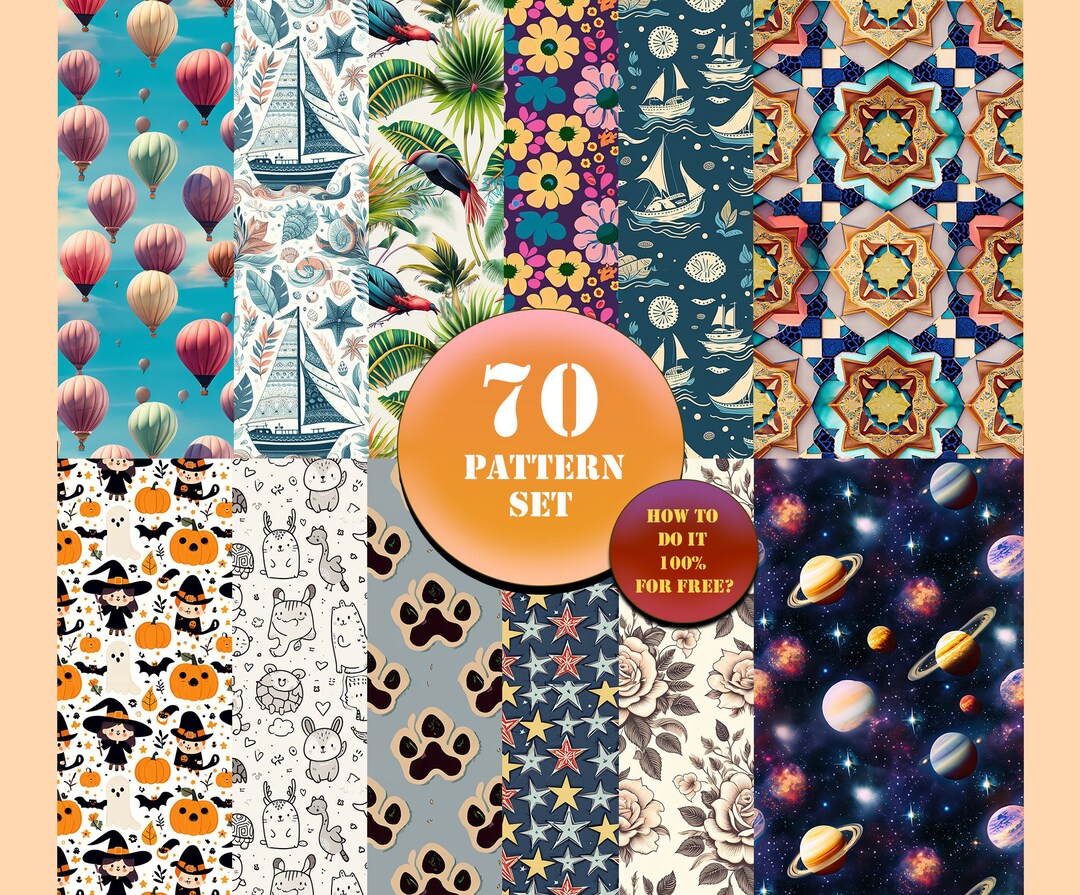 70 Digital Pattern Set With AI Creation Guide - Etsy