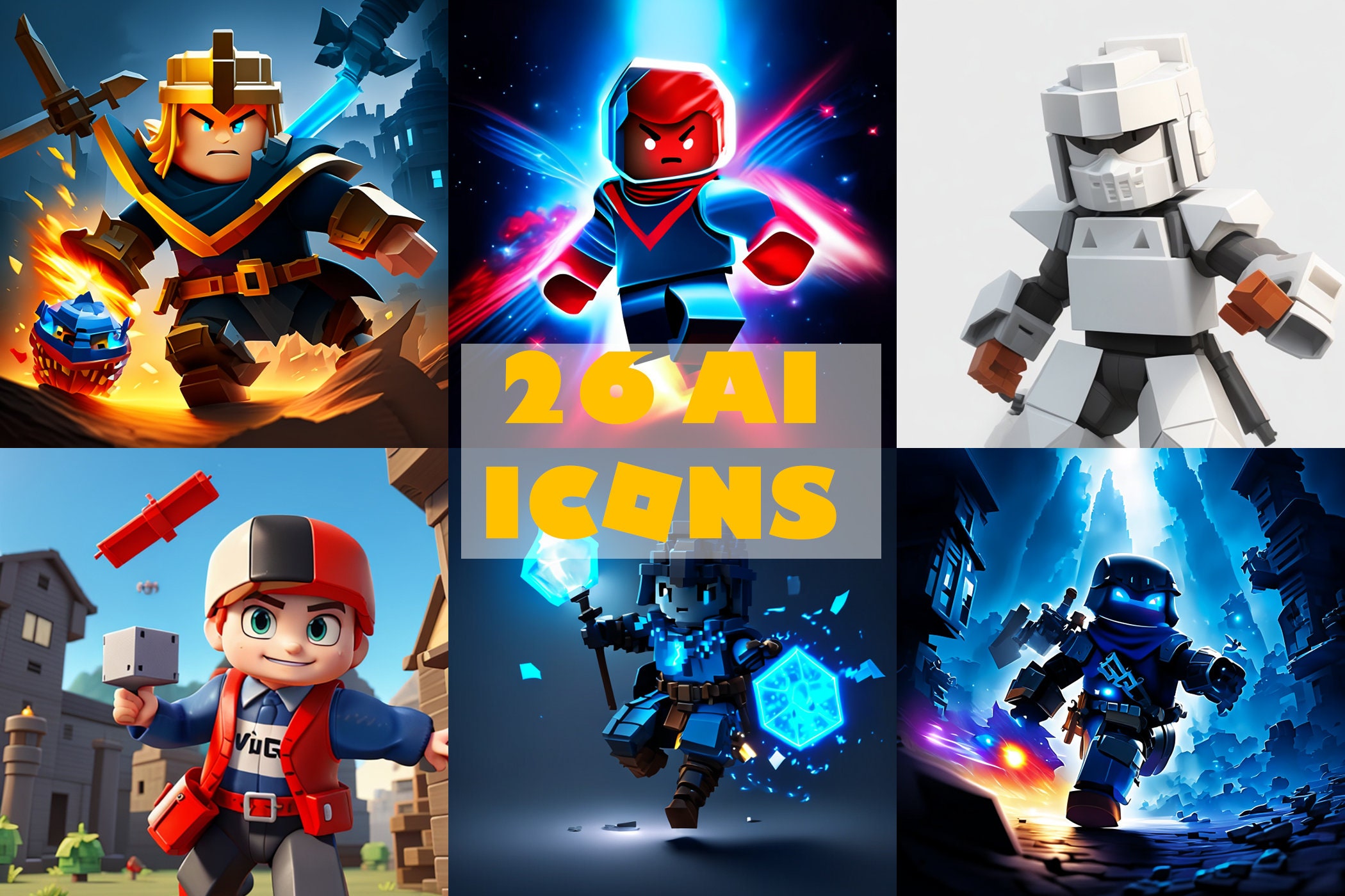 Digital Roblox Design Bundle Icons, PNG Files, and Coloring Pages - Etsy