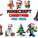 Minecraft Christmas Png Bundle, Minecraft Icons, Video Game Png, 100 ...