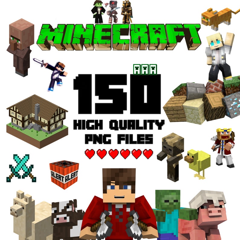 Paquete Minecraft png, iconos de Minecraft, videojuego png, descarga ...