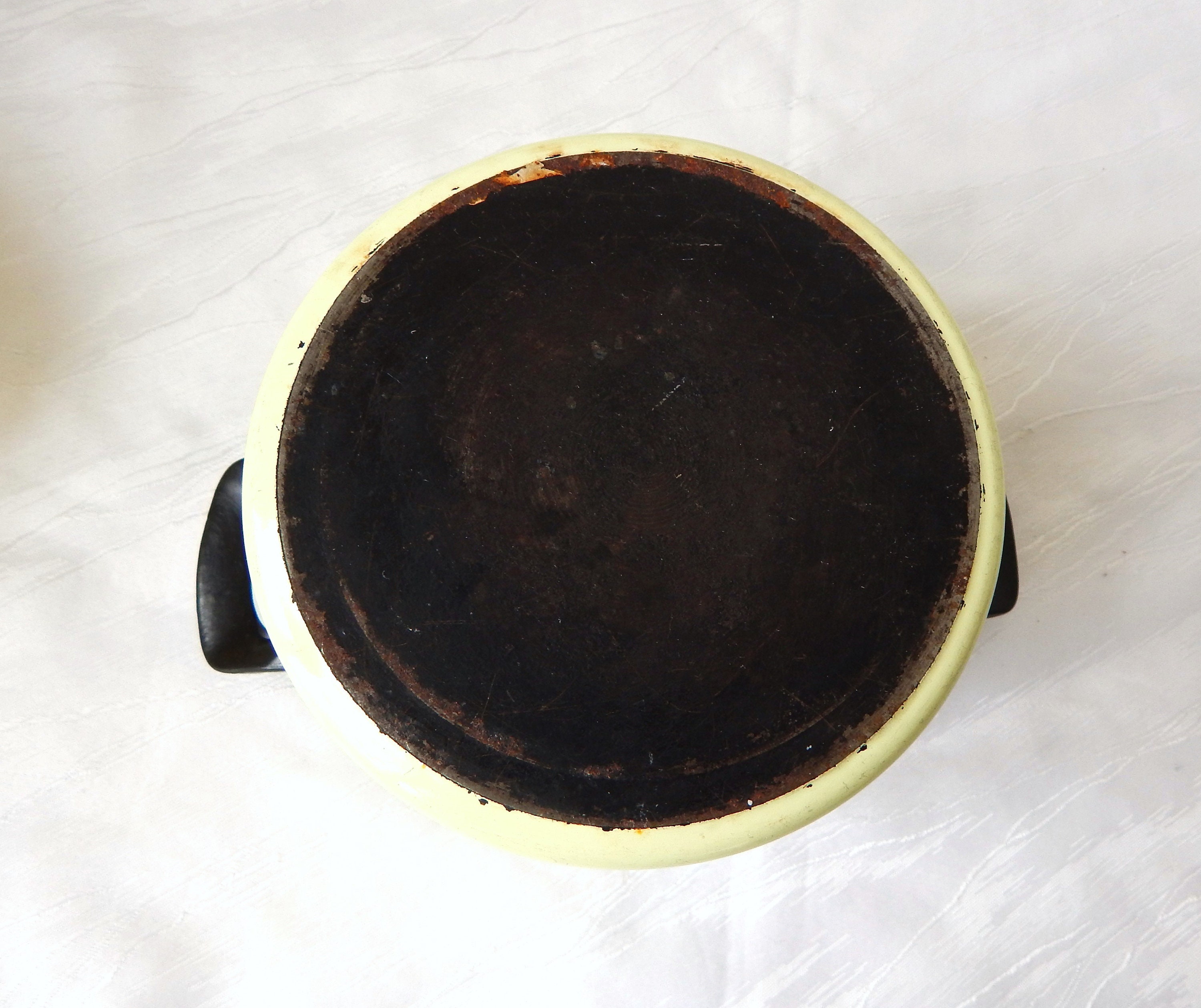 Vintage 50s Enamel Pot Planter Pastel Colored Flower Pot Garden ...