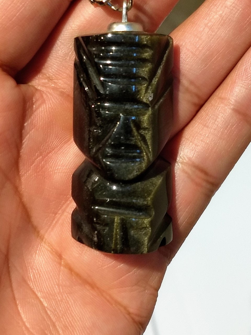 10 FOR THE PRICE Large Golden Obsidian Key Chains Art Objects Sculpture ...