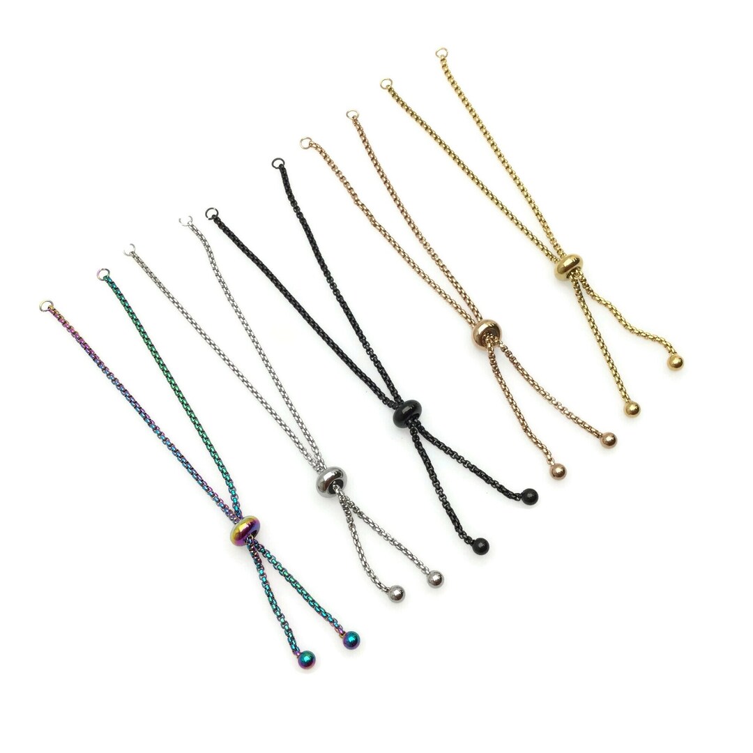 Adult Size 1.8 Mm Stainless Steel Bolo Bracelet Adjustable Round Box ...