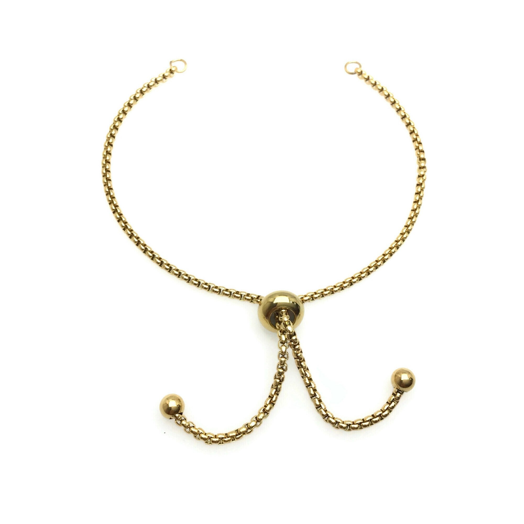 Adult Size 1.8 Mm Stainless Steel Bolo Bracelet Adjustable Round Box ...