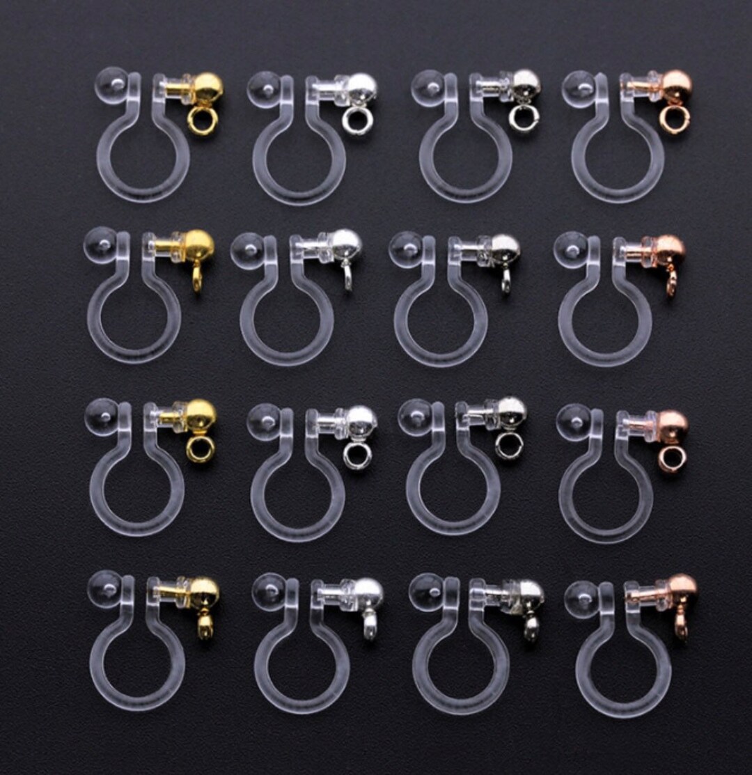 100pcs U Shape Clear Plastic Earring Clip Non Pierced - Etsy