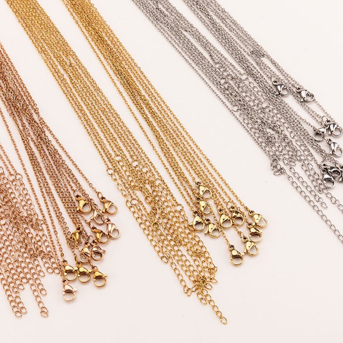 Bulk 100 Pcs Stainless Steel Classic Dainty Cable Chain Rolo - Etsy