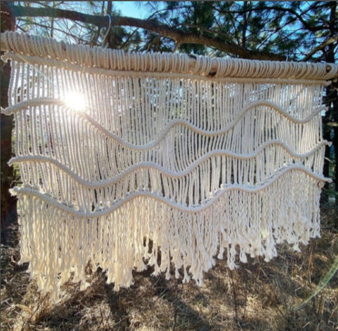 Macrame Valance Macrame Wall Hanging Macrame Curtain | Etsy