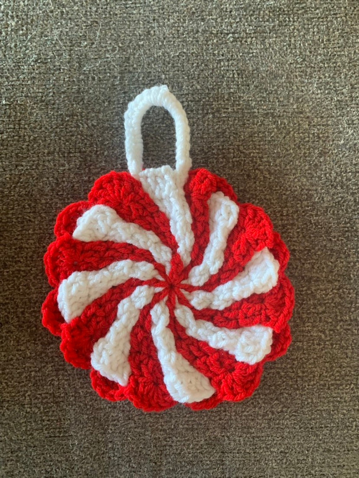 Crochet Peppermint Coasters Christmas Pattern Set of 3. - Etsy