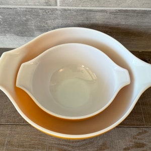 Vintage Pyrex Cinderella Bowl Butterfly Gold 444 & 442 (2) - Etsy