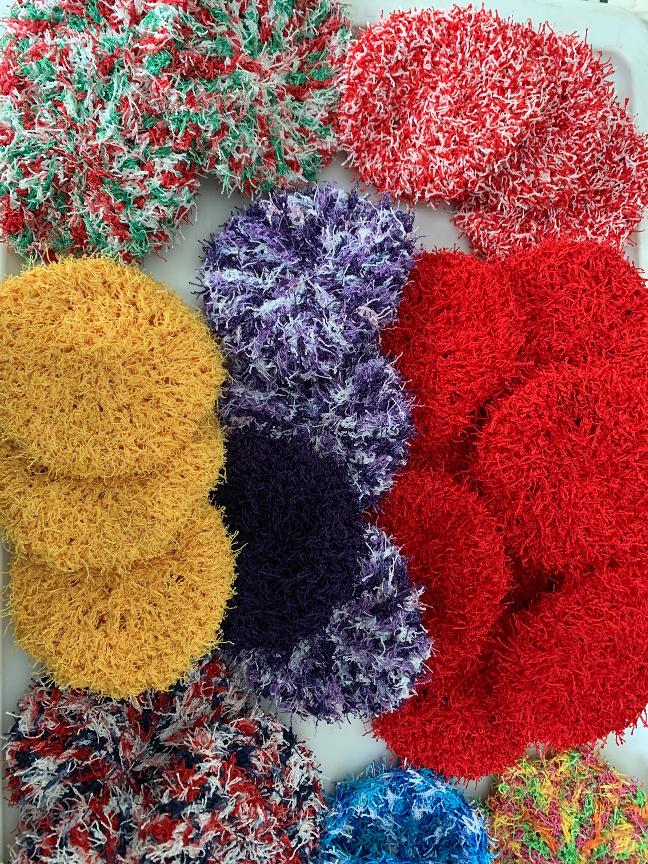 Handmade Scrubbies Set Of 3 Dish Pot/Pan Nylon Scrubby Kitchen | Etsy