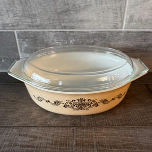 Vintage Pyrex Golden Rose Casserole Dish With Lid 2.5 Qrt 945 Made in ...