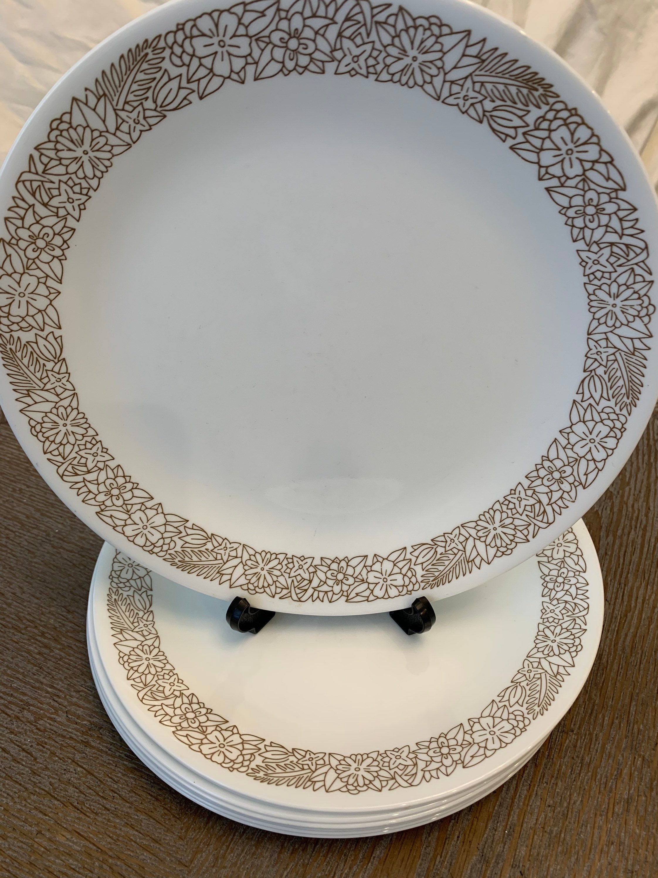 Vintage Corelle Plates Woodland Brown Dinner Plates 10 | Etsy