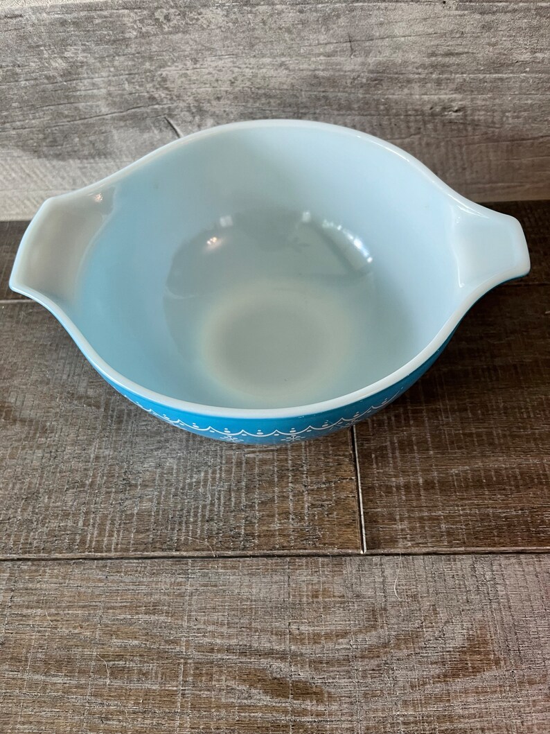 Vintage Pyrex 442 Cinderella 1.5qt Bowl Snowflake Garland Mixing Bowl ...
