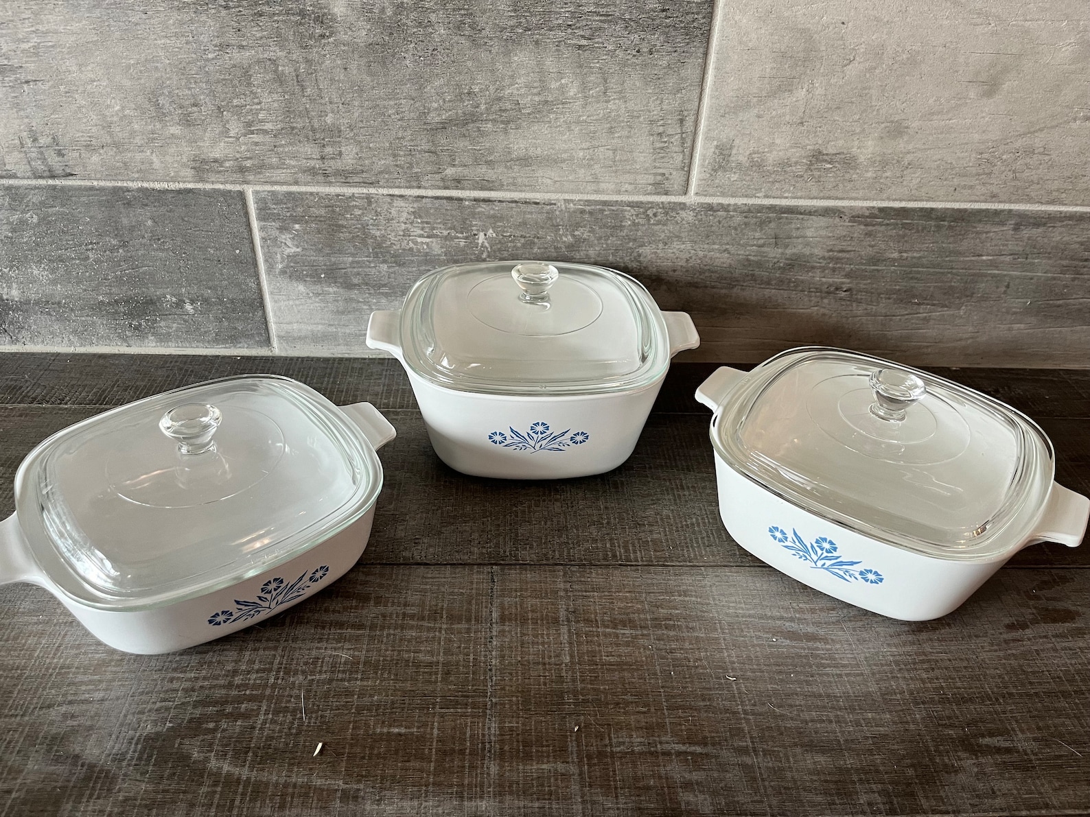 Vintage Corning Ware Blue Cornflower 3 Caseroles With Lid (6 Pcs) - Etsy