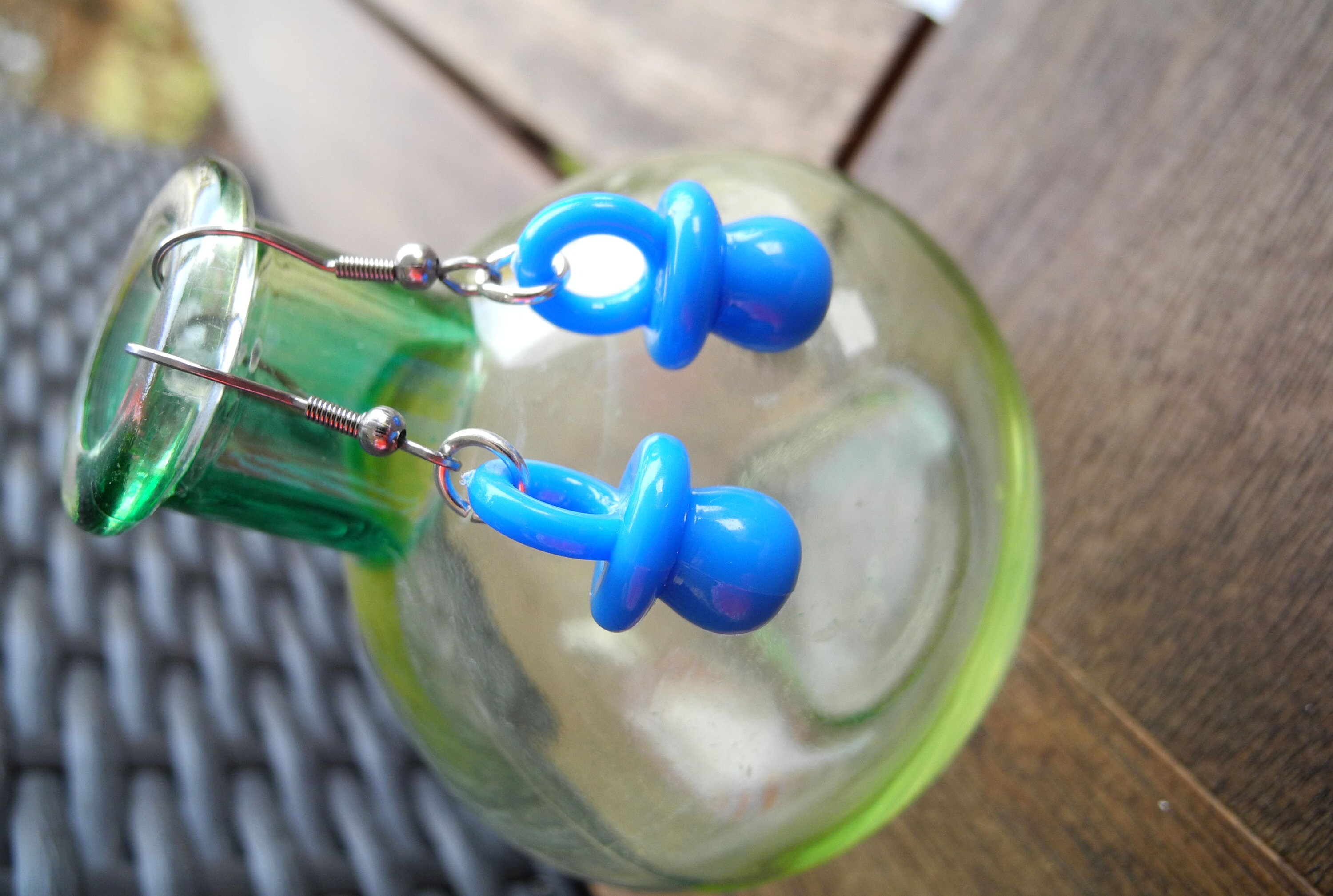 Colorful Pacifiers 90s Hanging Earrings Hand Made - Etsy