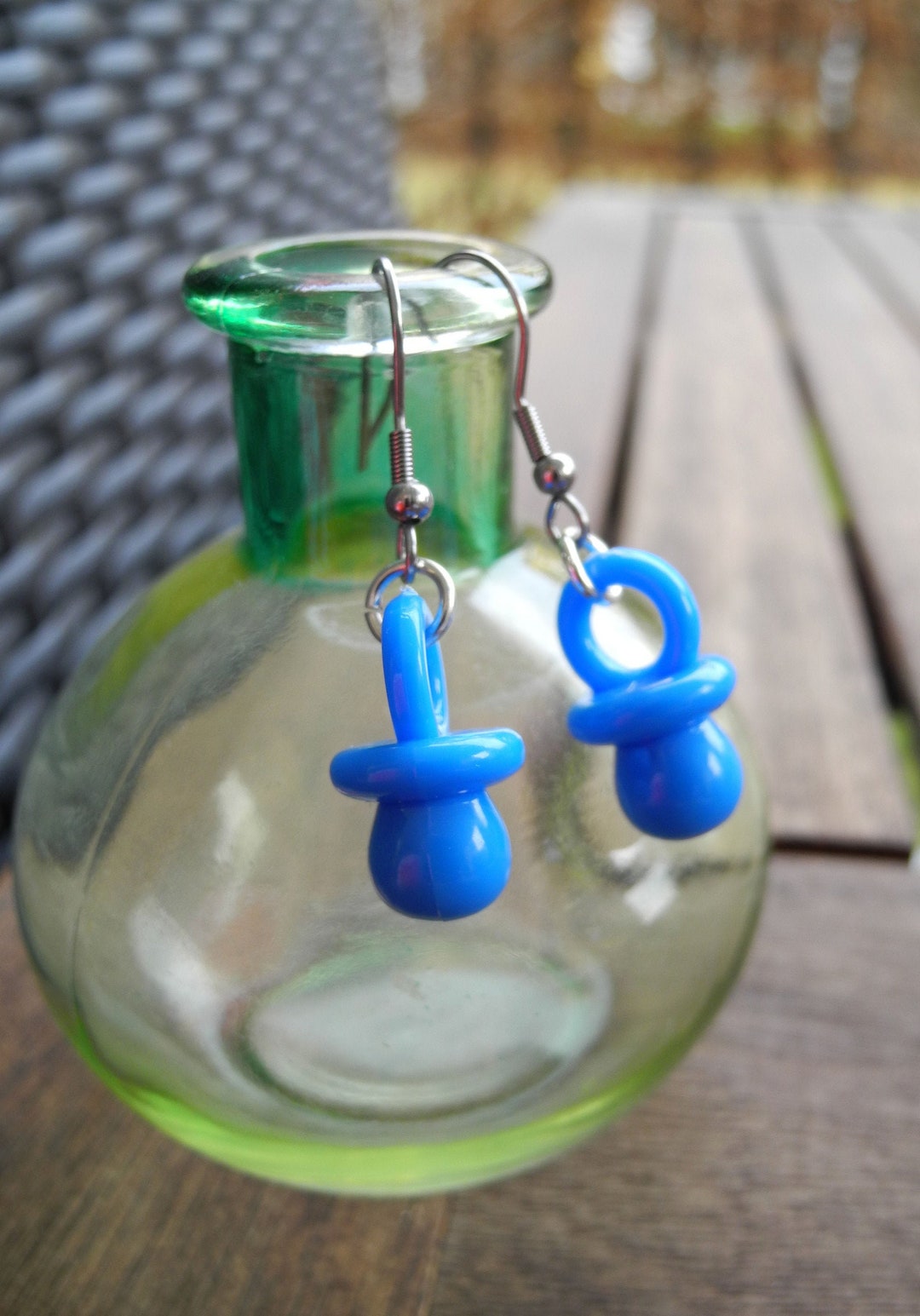 Colorful Pacifiers 90s Hanging Earrings Hand Made - Etsy