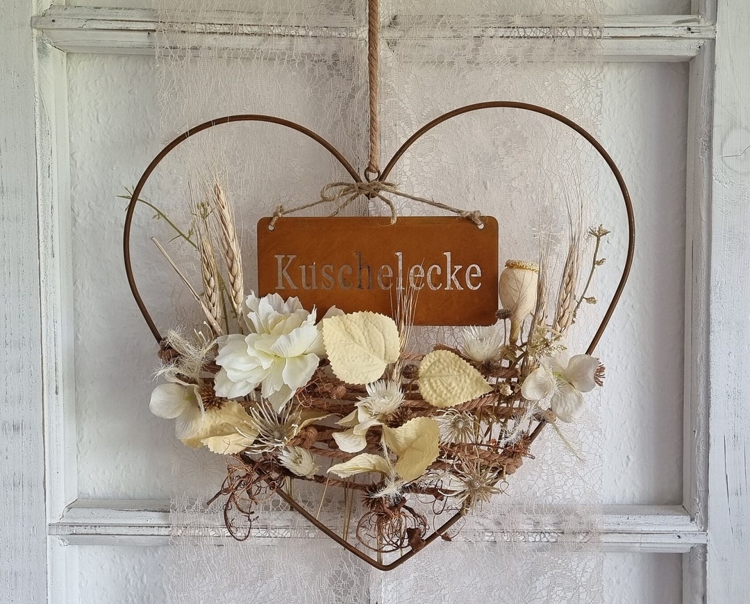 Attractive Heart-shaped Loop Door Decoration kudchelecke, 32 Cm/30 Cm ...