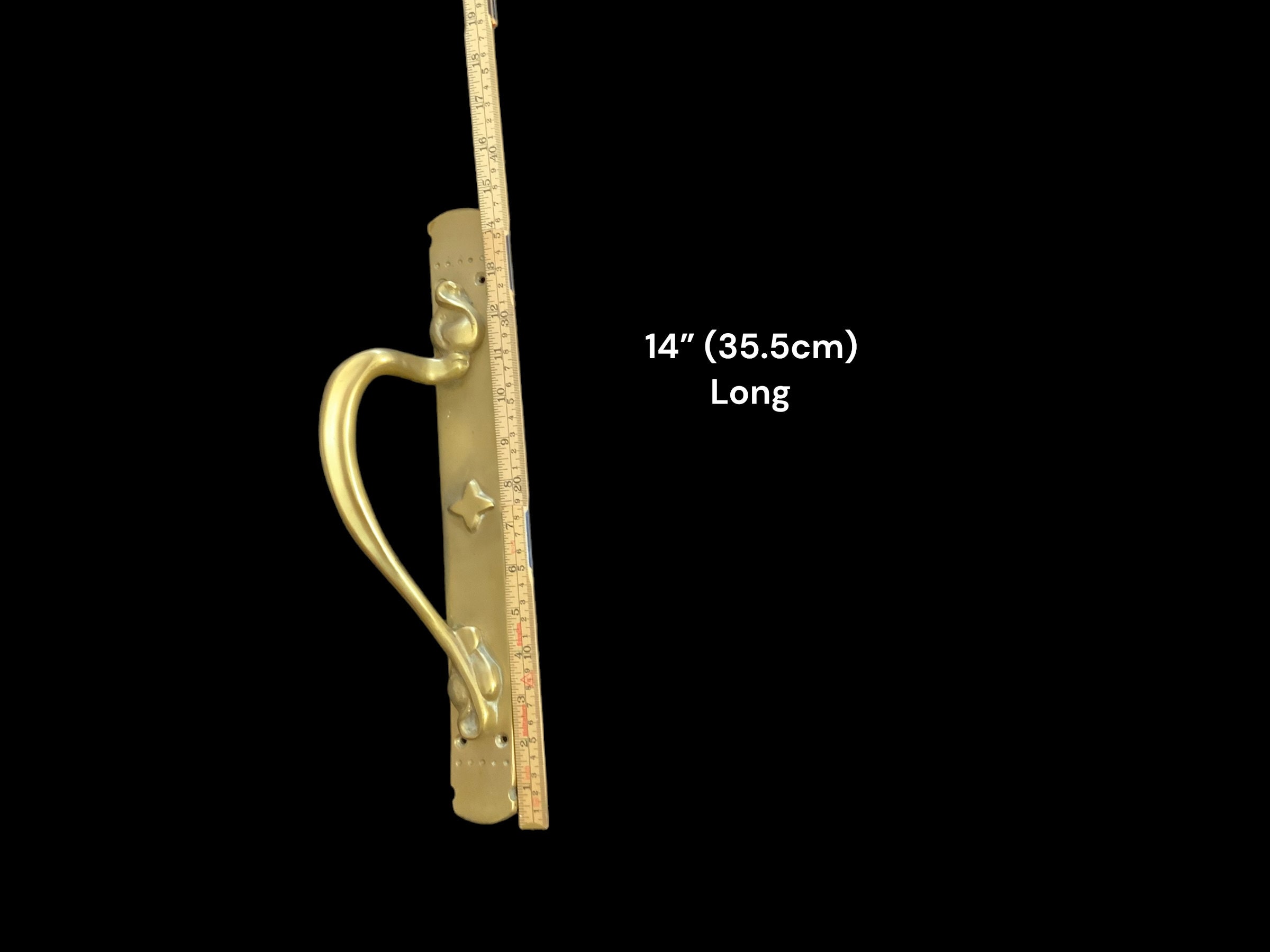 PAIR Brass 1920s Door Push / Pull Handles 14 Long - Etsy